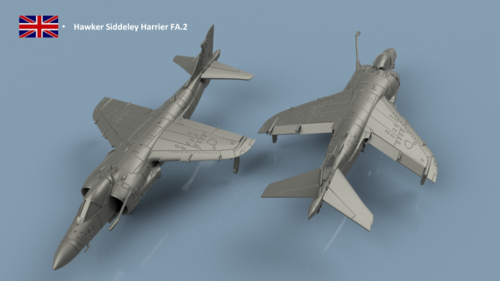 L'Arsenal 2.0 3D200359 Hawker Siddeley Harrier FA.2 UK - 3D printing (1 plane)