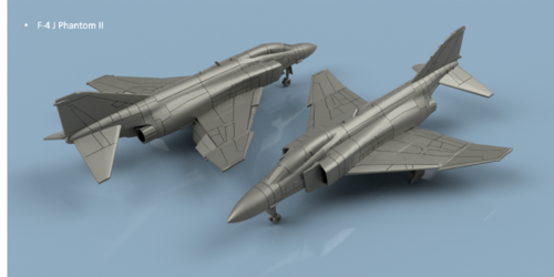 L'Arsenal 2.0 3D200162 McDonnell Douglas F-4 J Phantom II unfolded wings - 3D printing (1 plane)