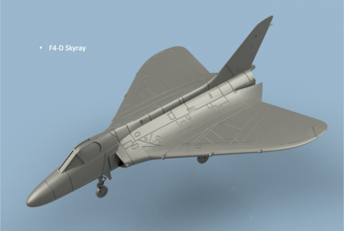 L'Arsenal 2.0 3D200198 Douglas F-4 D Skyray unfolded wings - 3D printing (1 plane)
