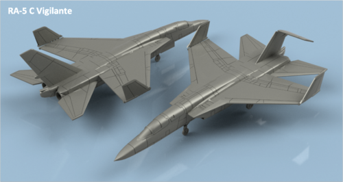 L'Arsenal 2.0 3D200120 North American RA-5 C Vigilante folded wings - 3D printing (1 plane)