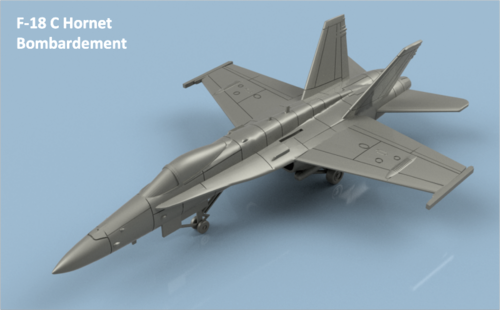 L'Arsenal 2.0 3D200105 McDonnell Douglas F-18 C Hornet ground attack configuration unfolded wings - 3D printing (1 plane)