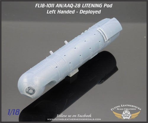 Flying Leathernecks 18-1011 AAQ-28 Litening Pod Right Hand 3D-printed - for Hobby Boss McDonnell Douglas AV-8 B Kits