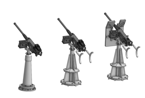L'Arsenal 2.0 3D100540 Machine Gun Browning 12.7mm - 3D printing (4 pcs)