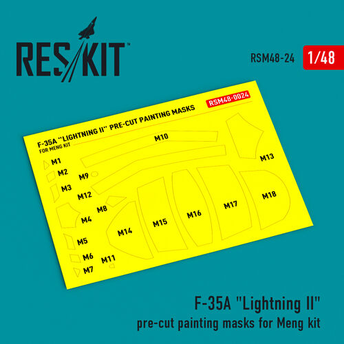 RES/KIT M48-0024 F-35A 'Lightning II' Pre-Cut Painting Masks For Meng Kit