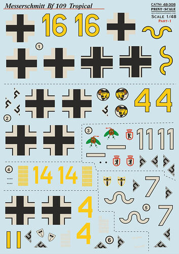 Print Scale 48-308 Messerschmitt Bf-109 - Tropical Part 1