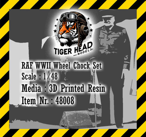 TigerHead Decals R48008 RAF WWII Wheel Chock Set - 4 Big and 2 Small Chocks