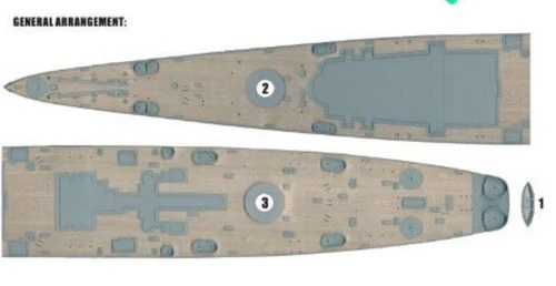 Flyhawk W35083 USS Hawaii Wooden Deck (Hobby Boss 86515)