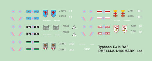 Mark I Decals DMF14435 Typhoon T.3 in RAF Service