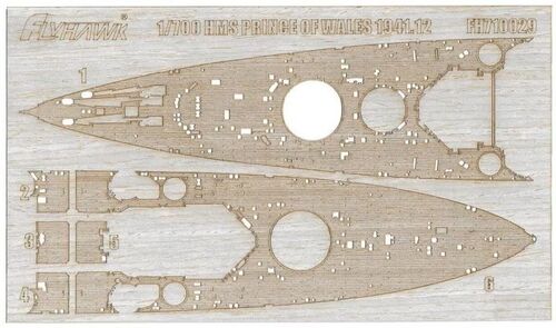 Flyhawk 710029 HMS Prince of Wales Dec. 1941 Wooden deck (For Flyhawk FH1117)