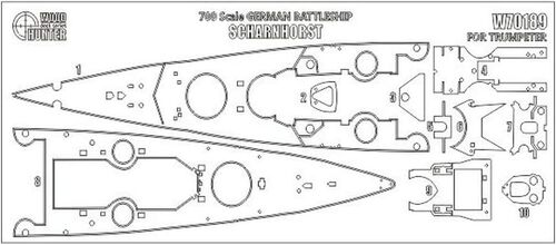 Flyhawk W70189 German Battleship Scharnhorst (fot Trumpeter 80917)