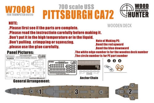 Flyhawk W70081 WWII USS Pittsburgh CA-72 (for Trumpeter 05726)