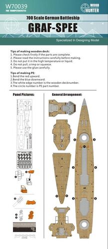 Flyhawk W70039 WWII German Panzerschiff Graf Spee 1937 (for Trumpeter 05773)