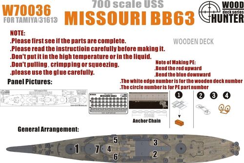 Flyhawk W70036 Battleship USS Missouri BB-63 (for Tamiya 31613)