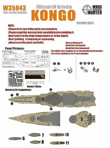 Flyhawk W35043 WWII IJN Battleship Kongo (for Fujimi 600000)