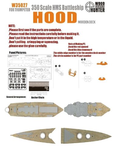 Flyhawk W35027 WWII Battlecruiser HMS Hood (for Trumpeter 05302)