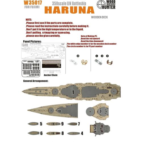 Flyhawk W35017 WWII IJN Battleship Haruna (for Fujimi 600017)