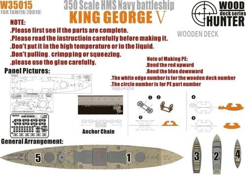Flyhawk W35015 WWII Battleship HMS King George V (for Tamiya 78010)