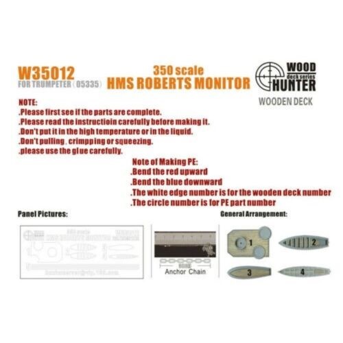 Flyhawk W35012 British Monitor HMS Roberts (for Trumpeter 05335)