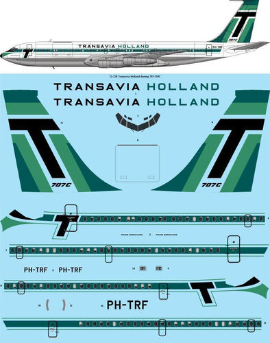 26 Decals 72278 Boeing 707-355 C - Transavia Holland Laser Decal