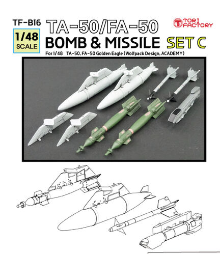 Tori Factory TF-B16 TA-50 / FA-50 Bomb Set C (for Academy and Wolfpack Kits)