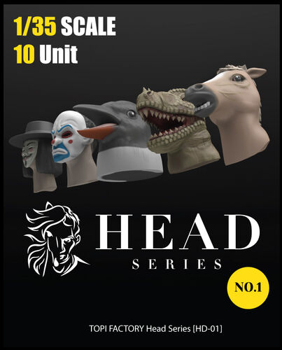 Tori Factory HD-01 Head Series 1 - "Masked Head" (10 Heads)