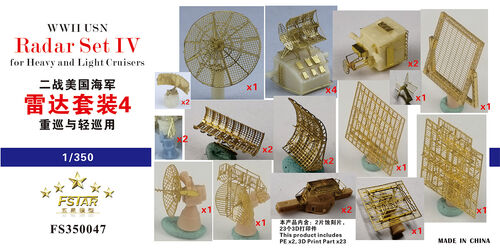 Five Star Model 350047 US Navy WWII Radar Set IV for Heavy and Light Cruisers