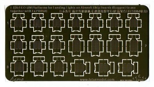 Five Star Model 351177 IJN WWII Platforms for Landing Lights on Aircraft Carrier Ship Boards