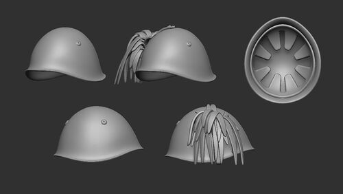Firma49 H036-16 Italian Helmet M33 (Detail / 3D-Printed)