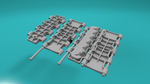 EMP3D 16041383 T-34 - 500mm Summer '42 Tracks - For Ice - 170 Links - Pin