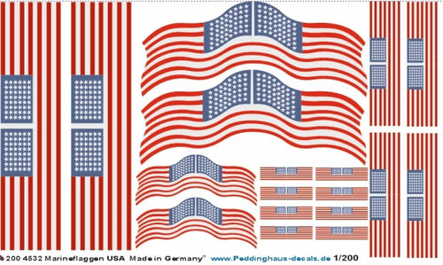 Peddinghaus-Decals 4532 US Navy Flags