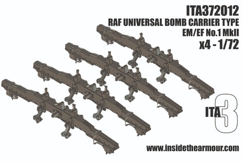 Inside the Armour ITA372012 RAF Universal Bomb Rack Type EM/EF No.1 Mk.II (4 x pack)