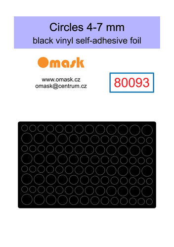 Omask 80093 Circles 4-7 mm (Self-Adhesive Foil)