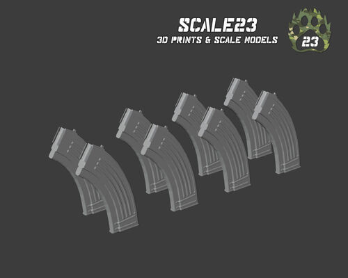 Scale23 48-U034 AK-47 Magazines - 8pcs