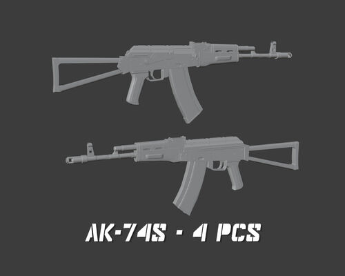 Scale23 48-U049 AK-74S - 4pcs