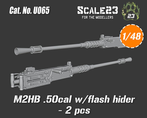 Scale23 48-U065 M2HB .50 Cal With Flash Hider - 2pcs