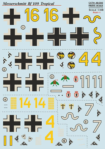 Print Scale 48-306 Messerschmitt Bf-109 Tropical Part 1