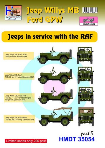 H-Model Decals T35054 Willys Jeep MB / US Ford GPW - RAF Jeeps Part 5 (RAF)