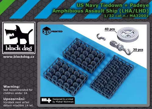 Black Dog MA32001 US NAVY tiedown + padaye (LHA/LHD)