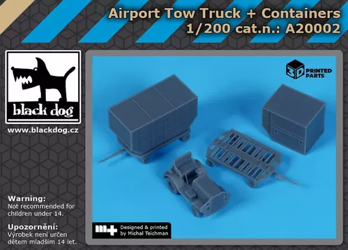 Black Dog A20002 Airport tow truck + containers