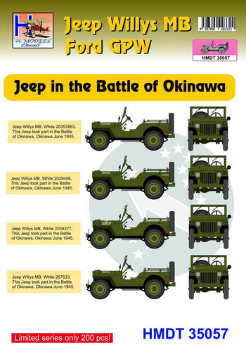 H-Model Decals T35057 Willys Jeep MB / US Ford GPW - Battle of Okinawa (1945)