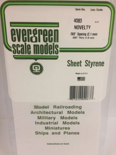 Evergreen 04083 1,00 mm Polystyrene Sheet Novelty Siding 2,10 mm (15 x 30 cm)