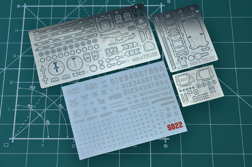 Madworks S222 Etching Parts with Decals for HG MS-06S Zaku II GTO