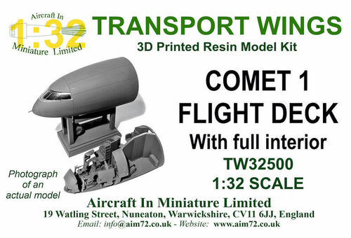 Aircraft In Miniature Ltd TW-32500 de Havilland Comet 1 Flight Deck with Full Interior