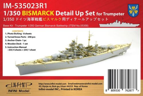 Infinimodel IM535023R1 German Batlleship Bismarck - Detail Up Set (for Trumpeter Kits)