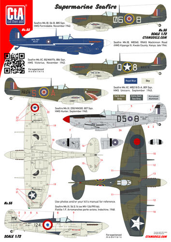 CtA Cut then Add 055 Supermarine Seafire - FAA and Aeronavale (6 Markings)