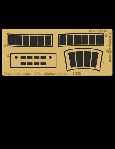 Green Strawberry 21424 Constitution Class (Refit) - Windows Frame