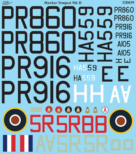 Aims 32D039 Hawker Tempest Mk.II/F2 Decals