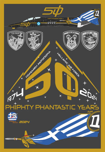 Procal Decals 32-2409 McDonnell Douglas F-4 E Phantom - AUP 50 Years Service on HAF Anniversary Plane Phifty Phantastic Years