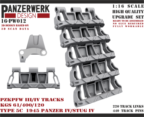Panzerwerk Design 16-PW012 PzKpfw III/IV Tracks KGS 61/400/120 Type 5C