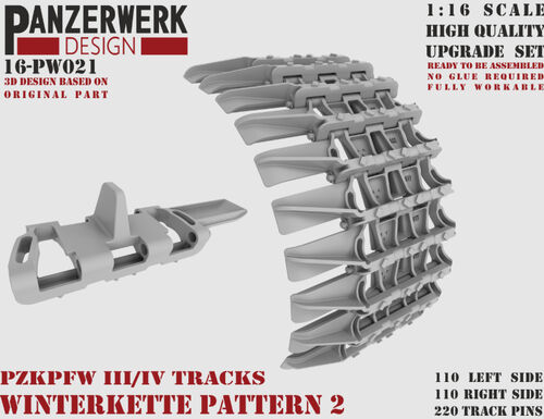 Panzerwerk Design 16-PW021 PzKpfw III/IV Winterkette Tracks Pattern 2